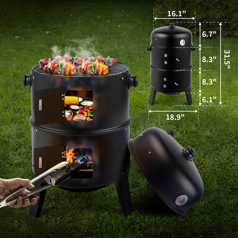 Winado Kamado Portable 144 Square Inches Smoker & Grill & Reviews | Wayfair Winado Kamado Portable 144 Square Inches Smoker & Grill & Reviews | Wayfair